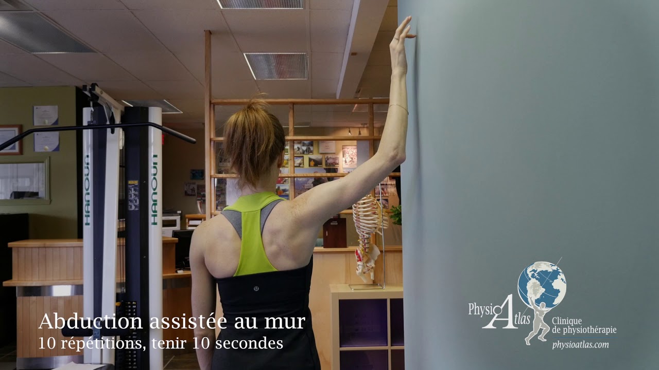 Exercice de réadaptation: Épaule (Mobilité: Abduction assistée au mur ...