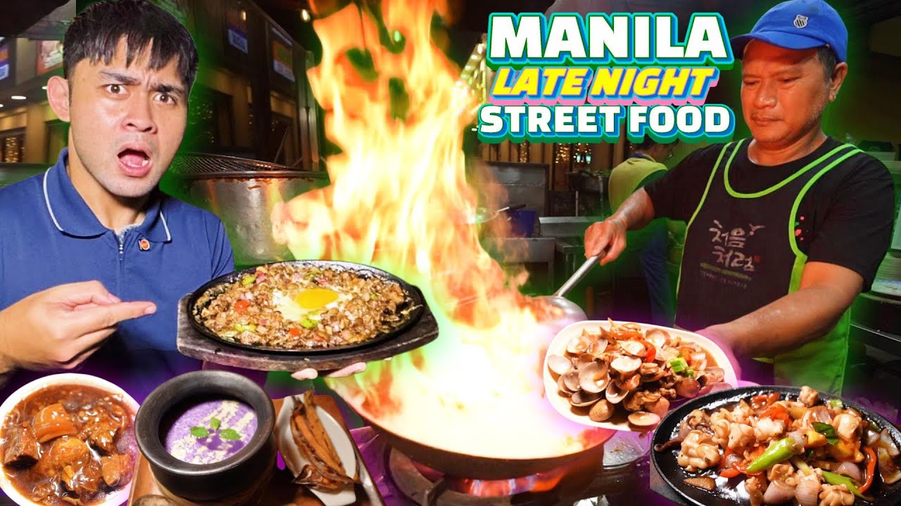 Filipino LATE NIGHT Street Food Tour in Manila🇵🇭Pinoy Street Food After ...