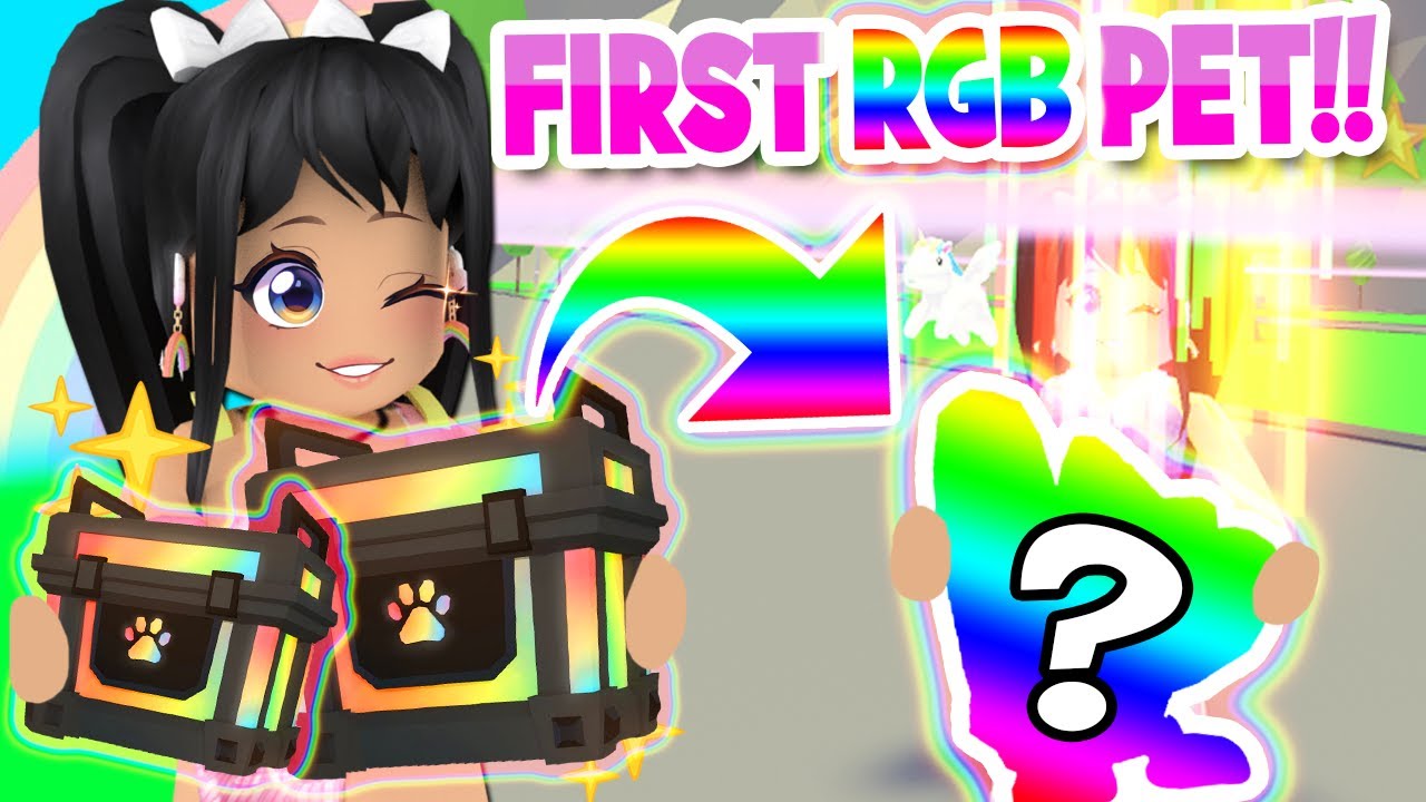 My *FIRST RGB PET* OPENING BOXES in ADOPT ME UPDATE (roblox) - YouTube