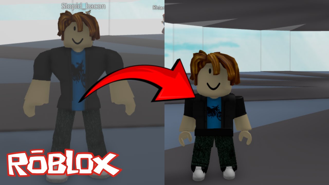How to make your BACON Character SMALLER IN ROBLOX | #roblox #bacon ...