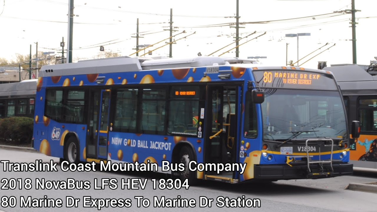 Translink Coast Mountain Bus Company 2018 NovaBus LFS HEV 18304 - YouTube