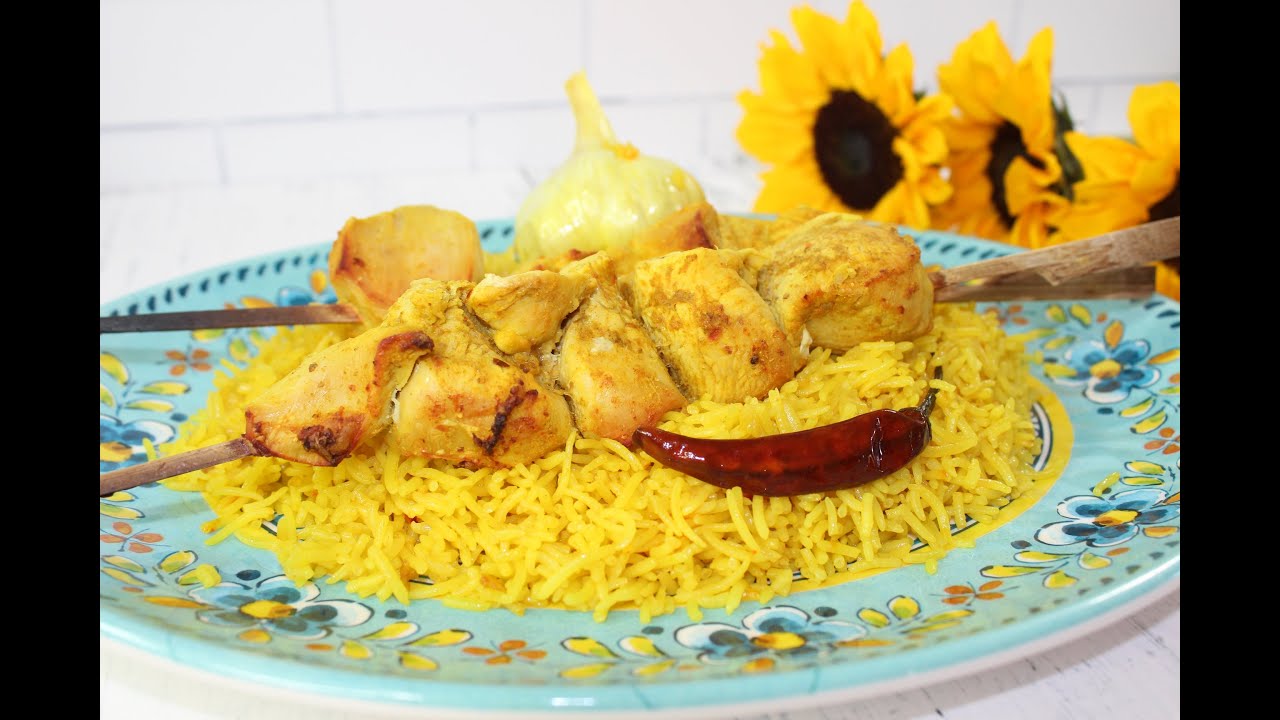 Chicken Kebabs (oven method). Plus, Turmeric and Saffron Rice to die ...