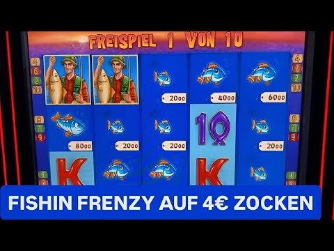 Fishin Frenzy 4€ 🎣 Freispiele Mega Gewinn 🤑 Spielhalle Automat