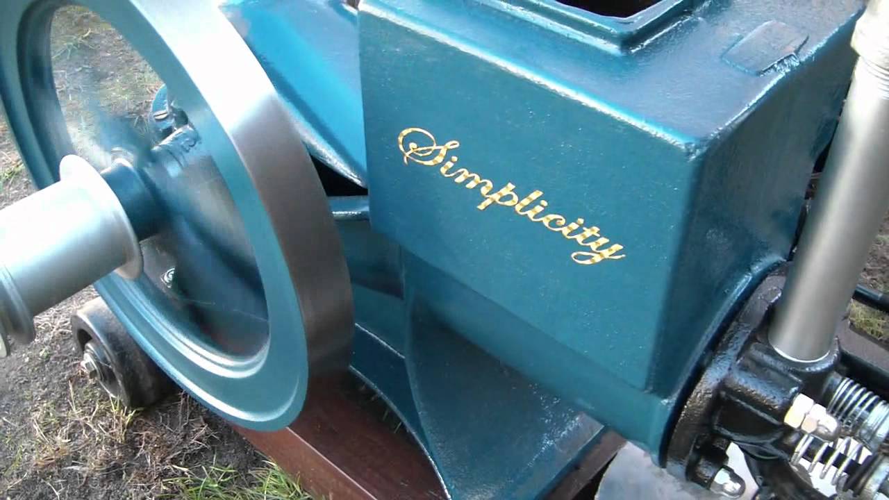 My 1.5 HP restored Simplicity antique gas hit & miss engine by Turner ...