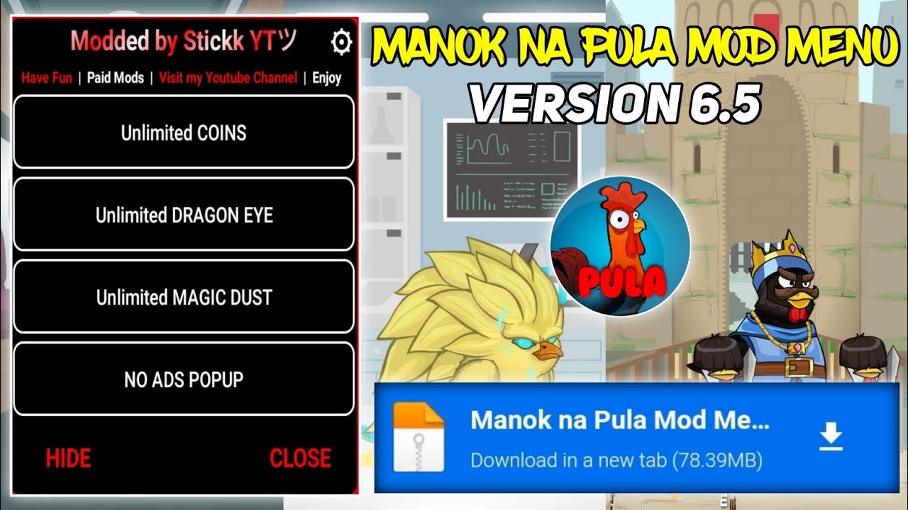 NEW UPDATE!! Manok na Pula Mod Menu V6.5 - Unlock New Chickens,Unli ...