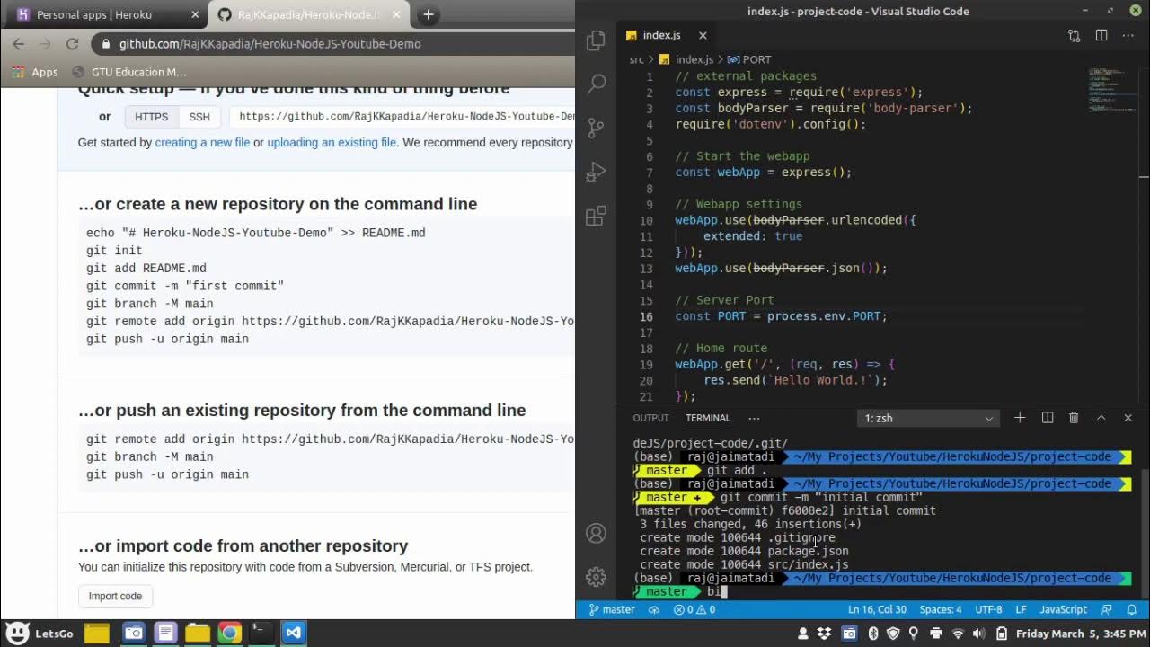 How to deploy NodeJS Application on Heroku | Heroku app deployment tutorial | NodeJS app ...