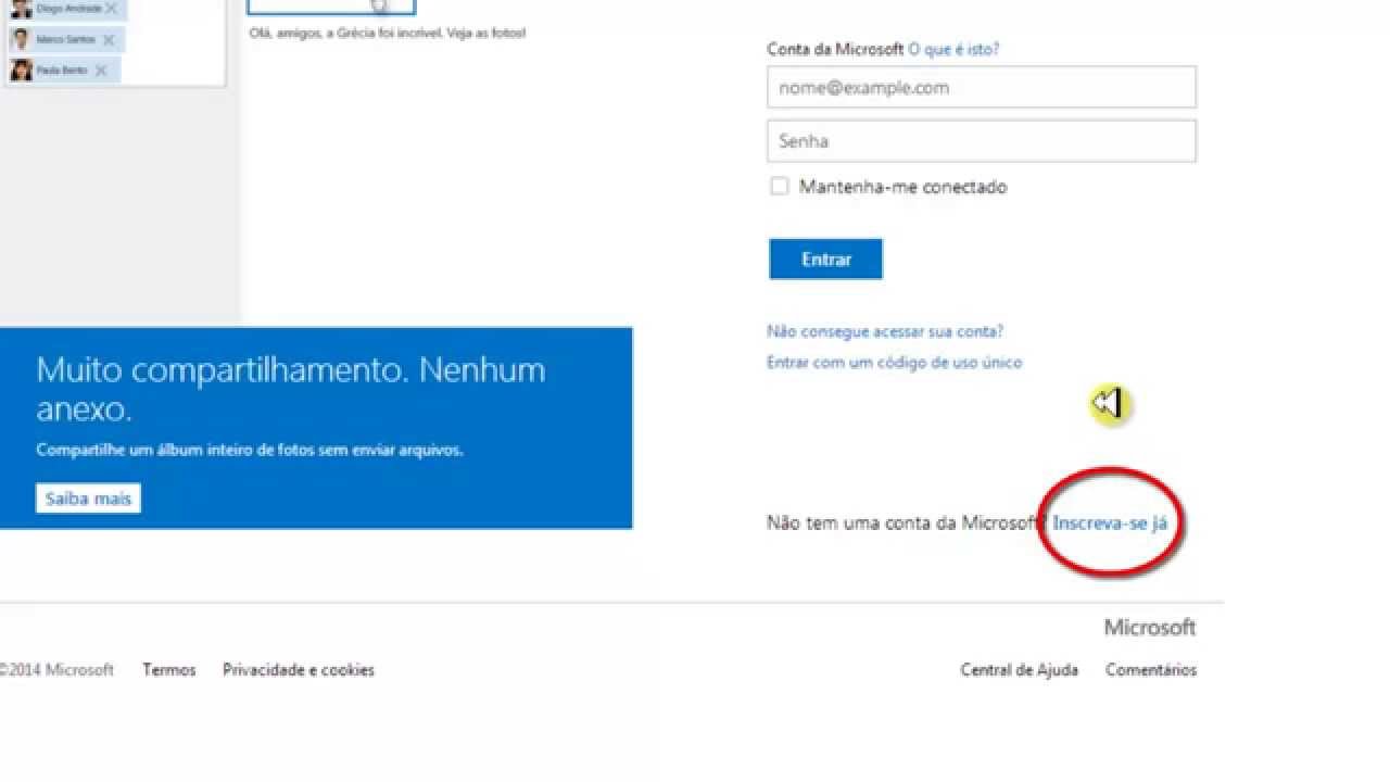 como fazer um login no hotmail.com - YouTube