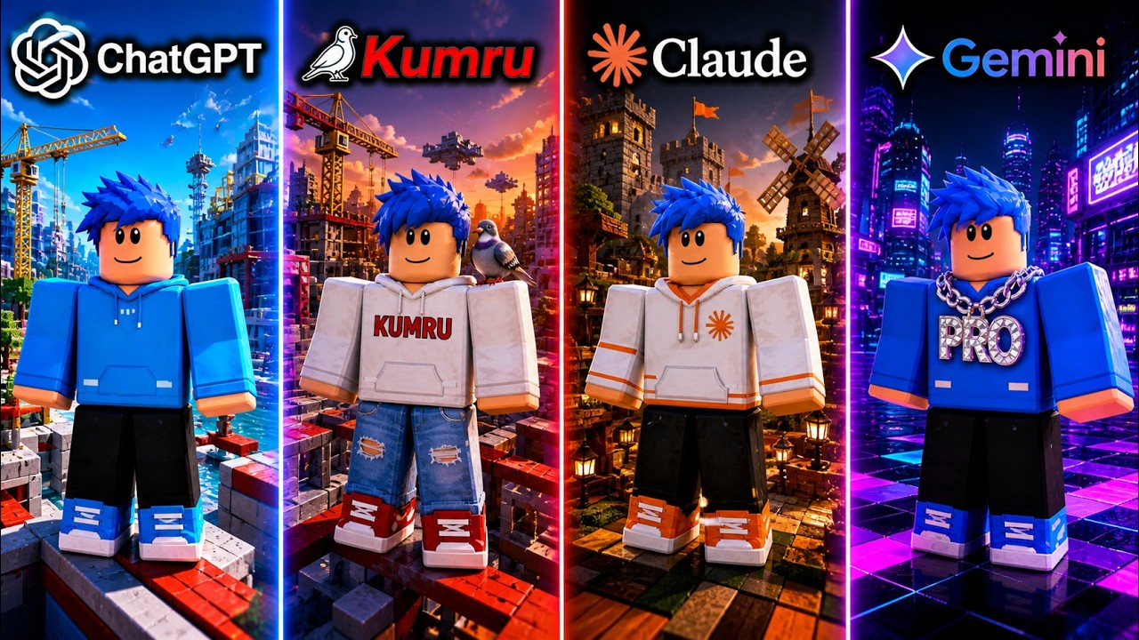 ChatGPT, Kumru, Claude ve Gemini Roblox'u Sıfırdan Oluşturuyor - YouTube