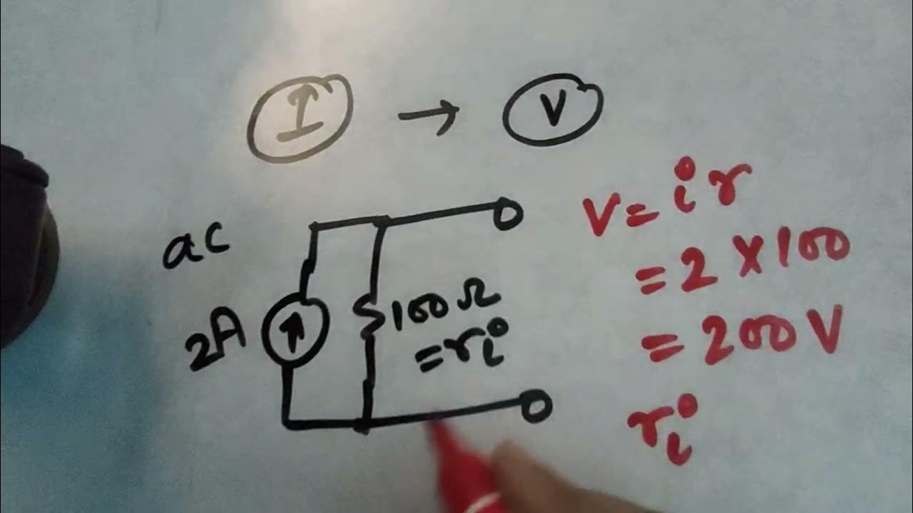 convert current source to equivalent voltage ⚡ source - YouTube