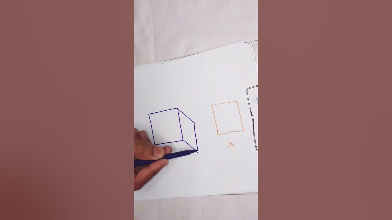 3D cube Drawing Tutorial | Easy | Pencil Drawing #drawing #art #yt # ...