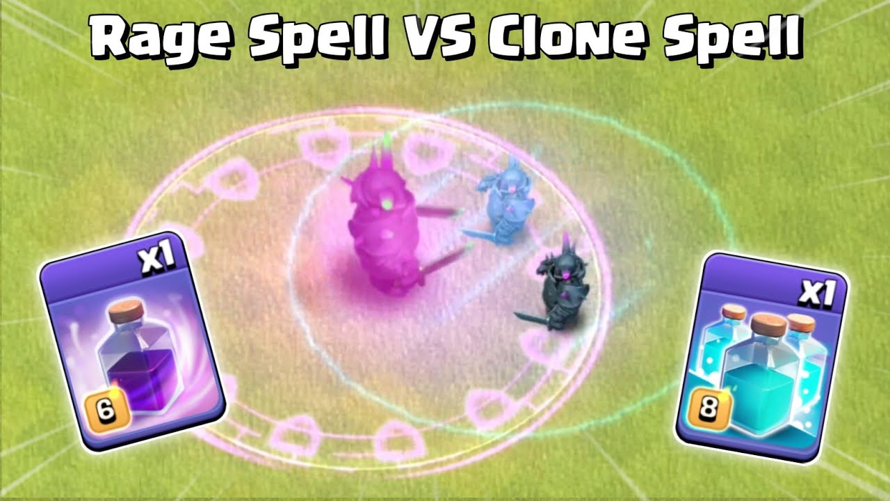 Level 1 Troops + Clone Spell VS Max Troops + Rage Spell | Clash of ...