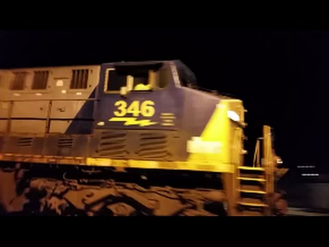 [CSX]346 AC44CW & ES44AH Leads T303-21 Fully Loaded Coal Train In Fay NC With Popping ES44AH ...