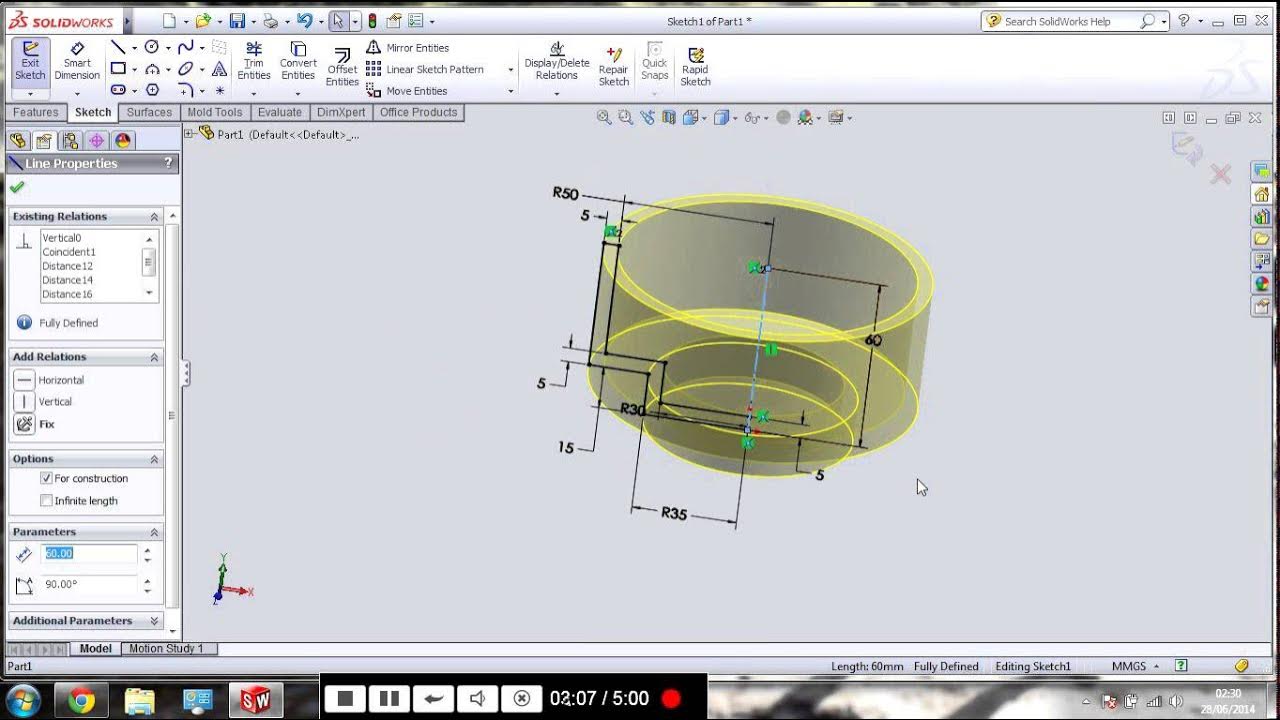 How to revolve in SolidWorks: Tutorial #3 - YouTube