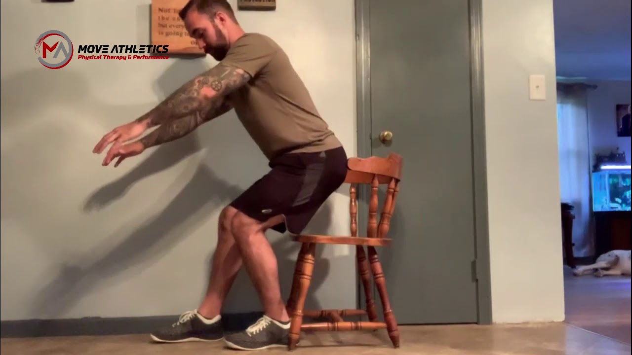 Eccentric Staggered Stance Squat to Bench - YouTube