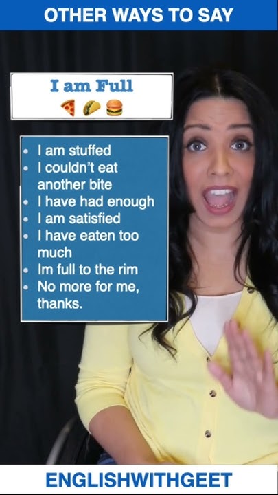 Ways to Say I am Full in English 🔥 English With Geet #shorts # ...