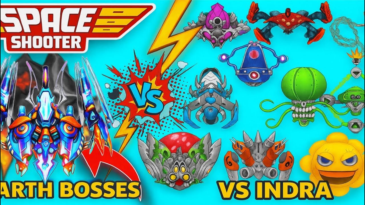 Mars All Bosses 11 To 20 Vs Indra | Space Shooter Galaxy Attack | World ...
