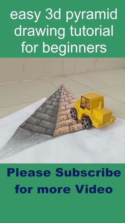 easy 3d pyramid drawing #3d #3dart - YouTube