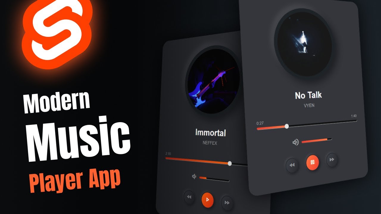 Build A Modern Music Player With Svelte Js Quick Tutorial Youtube