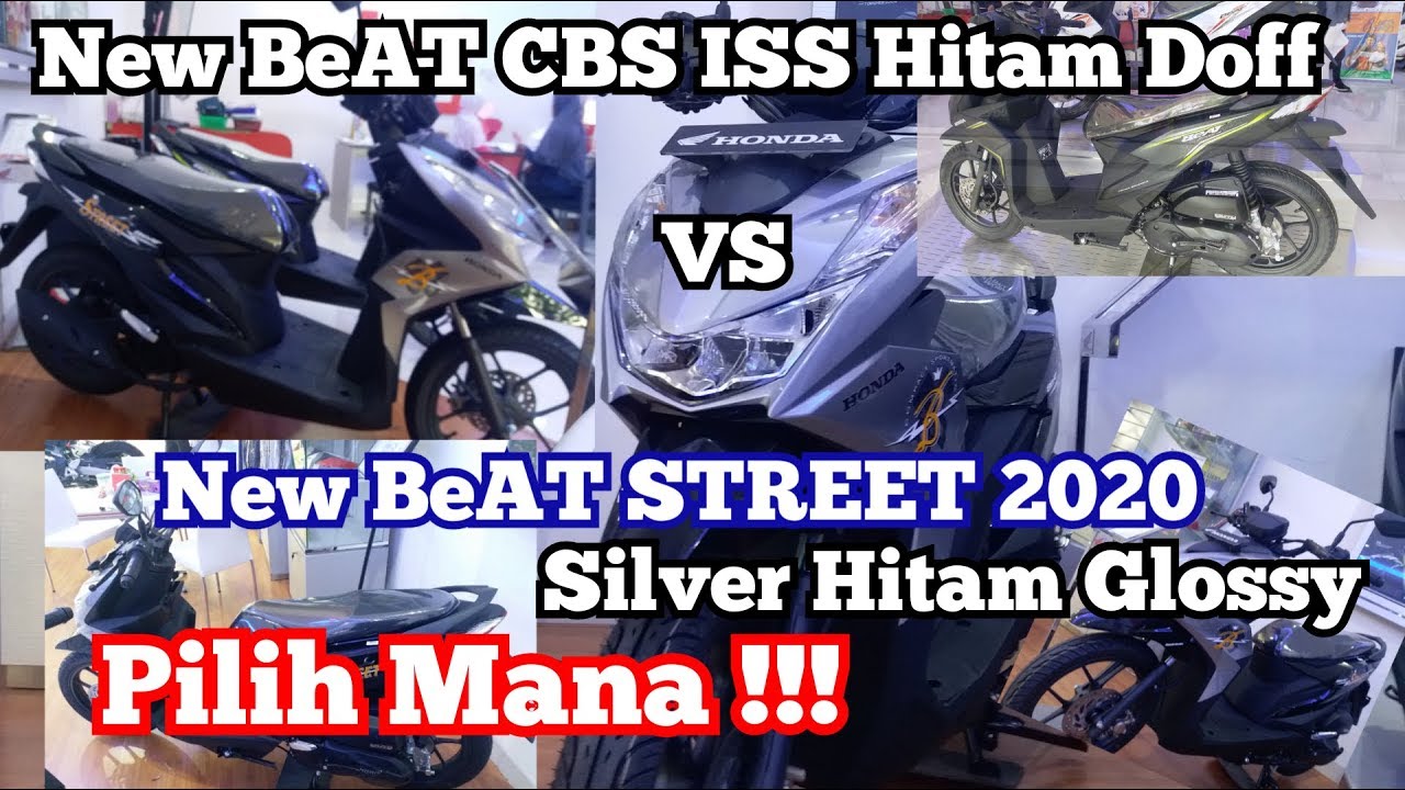 Honda BeAT STREET Silver Hitam & BeAT ISS Hitam Doff Terbaru 2020 - YouTube