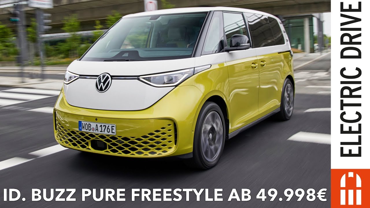 ID. BUZZ Pure Freestyle ab 49.998 Euro mit 59 kWh Akku und 330 ...