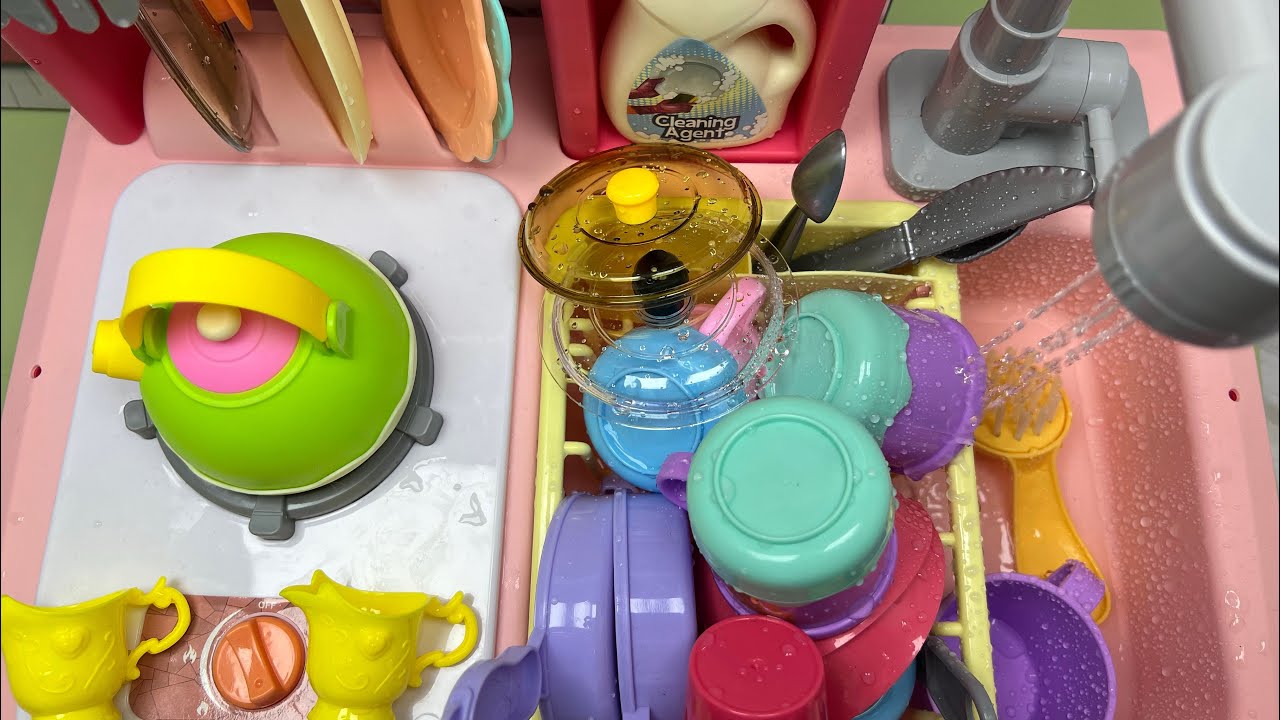 6 Minutes Satisfying with Unboxing Hello Kitty kitchen Set with real ...