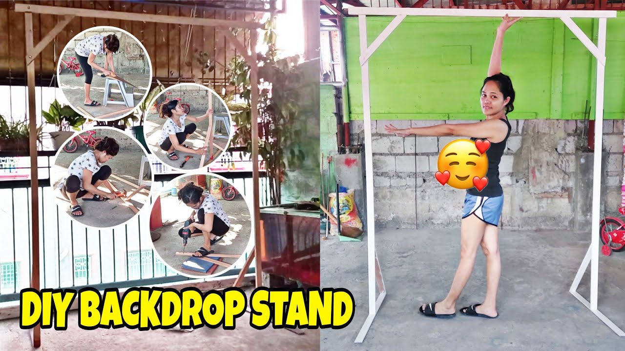 DIY Backdrop Stand | Jasmin diy - YouTube