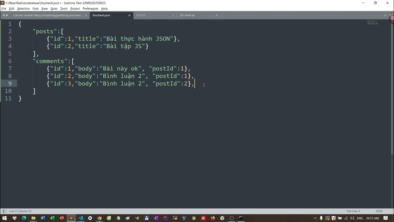 Hướng dẫn cài đặt JSON Server làm server API đơn giản - YouTube