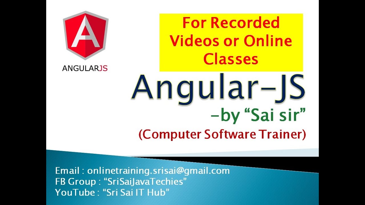 Angular Jsjavascript Recorded Videos And Online Classes Youtube