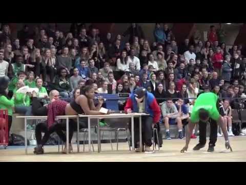 Helen Findley hosting Dunk contest 2015 - YouTube