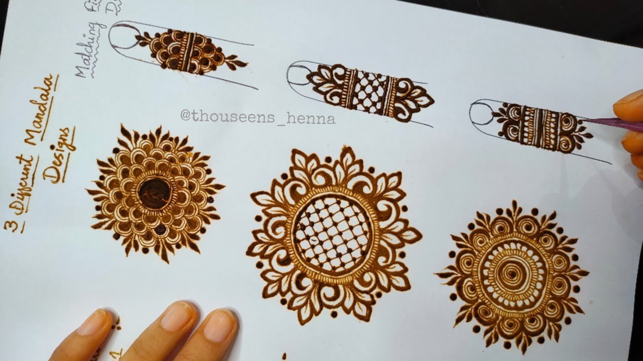 How to:Create 3 Different matching Fingers for Mandala Designs / 3 ...