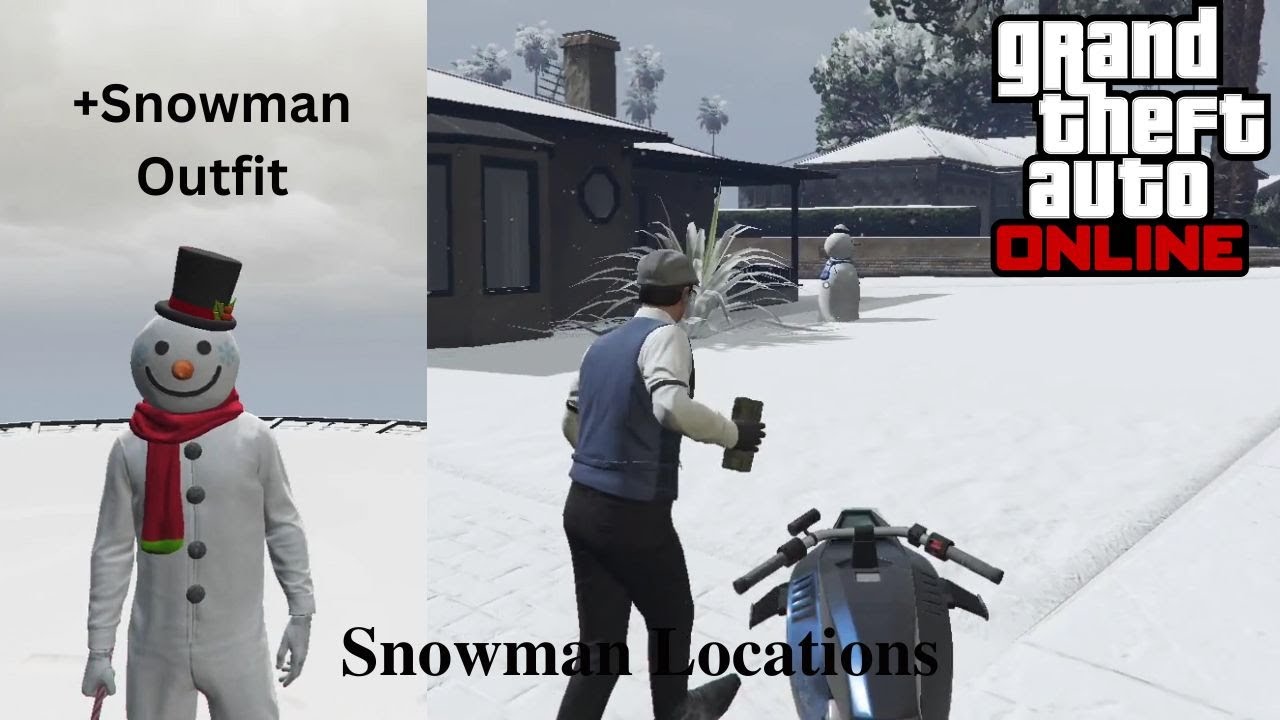 GTA Online - All 25 Snowmen Locations Festive Surprise 2022 (+Snowman ...