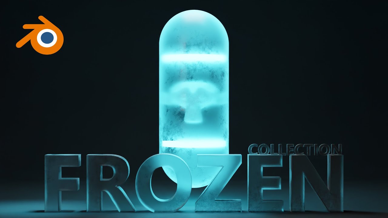 Frozen ice capsule NFT collection template for Blender 3D - YouTube