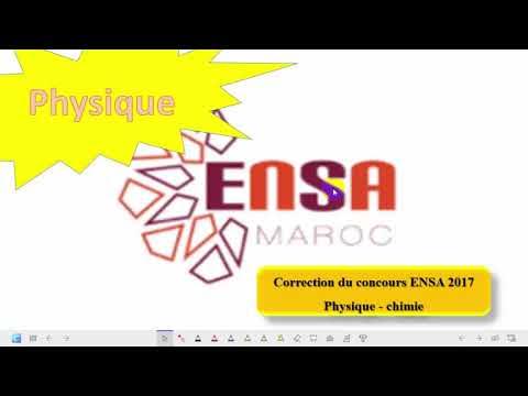 Correction concours ENSA 2017 Physique chimie: Partie I physique - YouTube