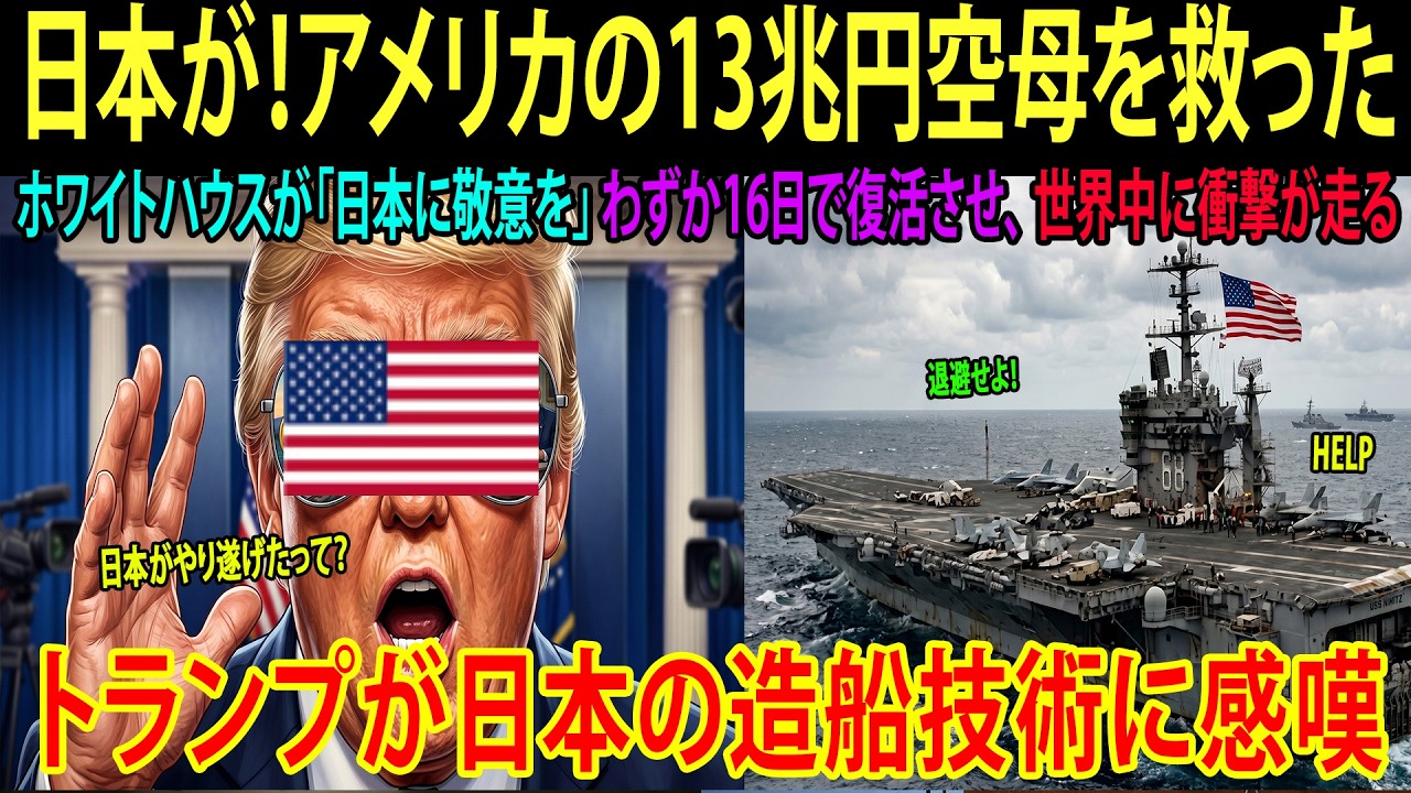 【海外感動秘話】13兆円の米空母が異常事態…日本の極秘3D技術に世界が注目した理由とは - YouTube