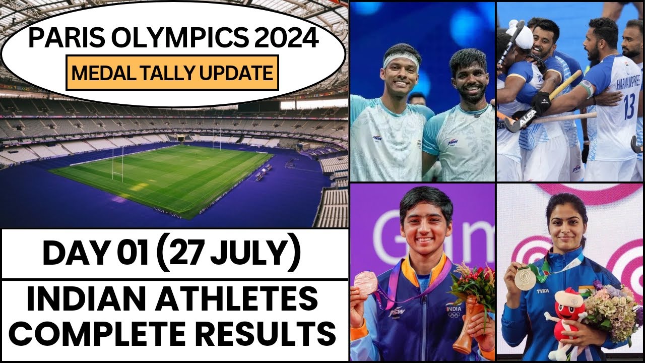 Paris Olympics : जाने India के 27 July Complete Results | Manu into ...