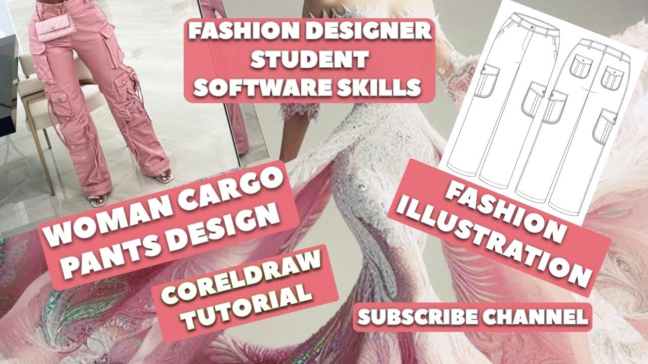 Fashion illustration Fashion sketch Fashion Designer Skills Cargo Pants ...