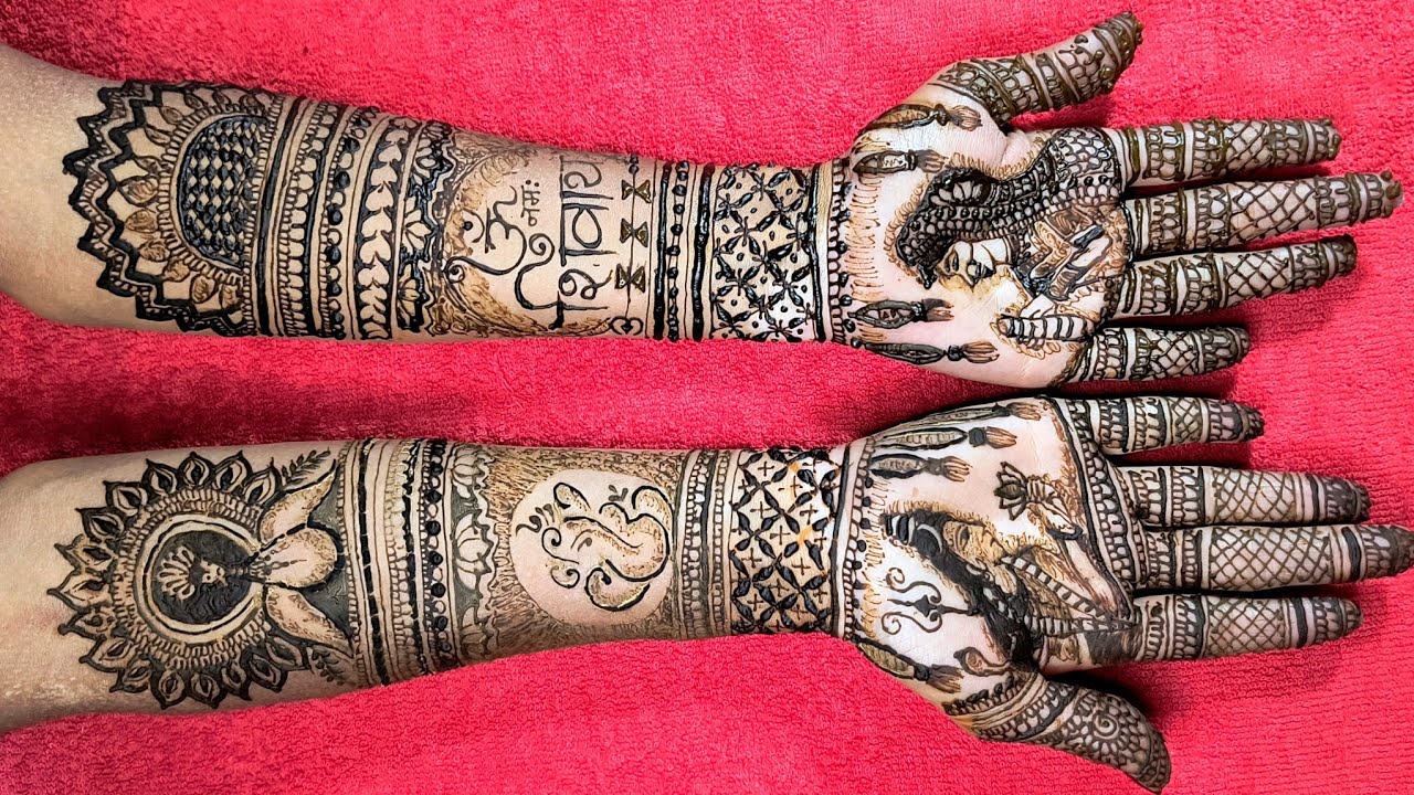Shivratri special full hands Mehandi design |shiva parvati kaise banaye ...