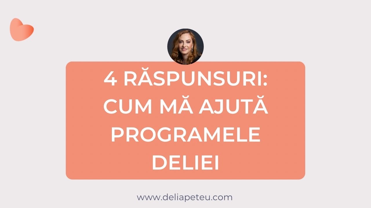 4 Răspunsuri la întrebarea “Cum mă ajută programele Deliei?” - YouTube