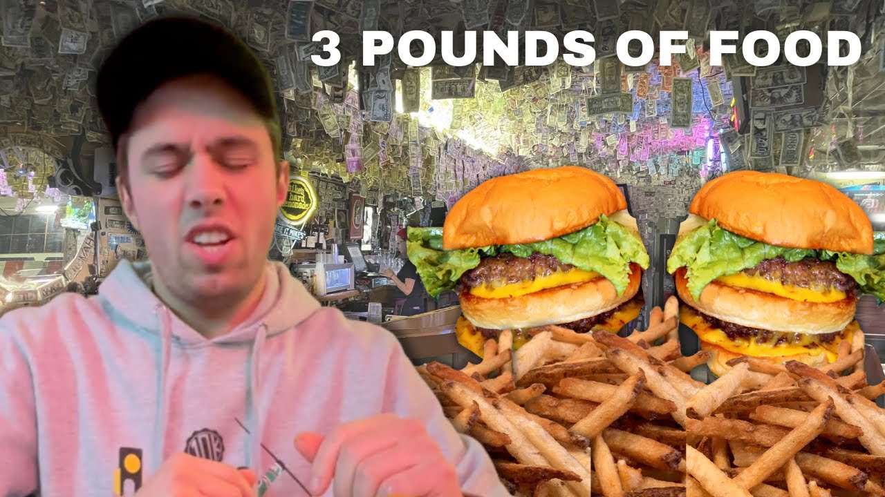 Eating 3 Pounds of Burgers and Fries - The Double Nookie Supreme Burger ...