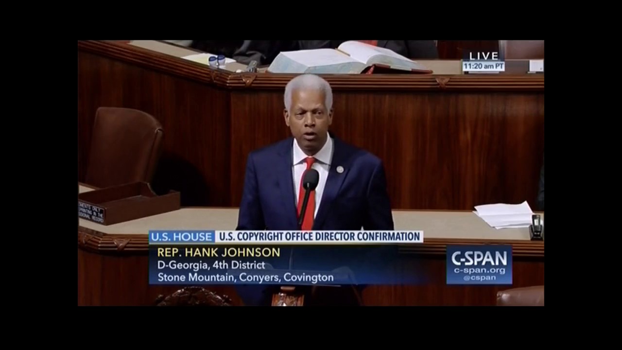 Congressman Hank Johnson on H.R. 1695 - YouTube