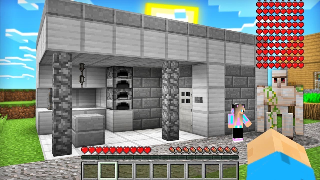ΦΤΙΑΞΑΜΕ ΣΠΙΤΙ ΓΙΑ ΤΟΝ ΓΚΟΛΕΜ ΣΤΟ MINECRAFT - YouTube