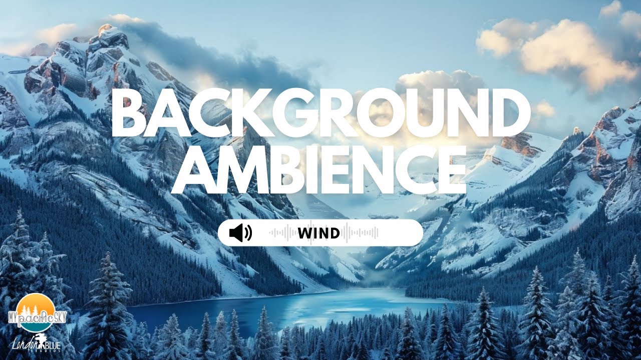 Snowy Mountain Peaks & Icy Blue Lake | Relaxing Wind Sounds for Stress ...