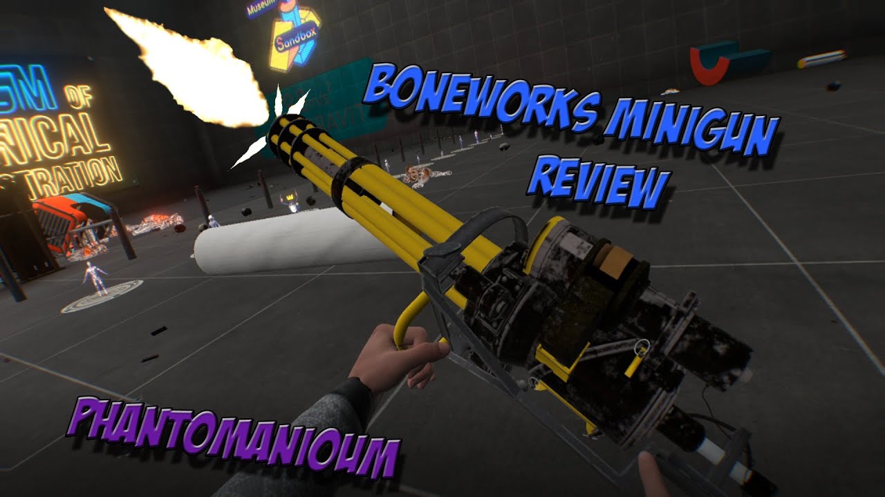 BONEWORKS MINIGUN REVIEW! || BONEWORKS MODS - YouTube