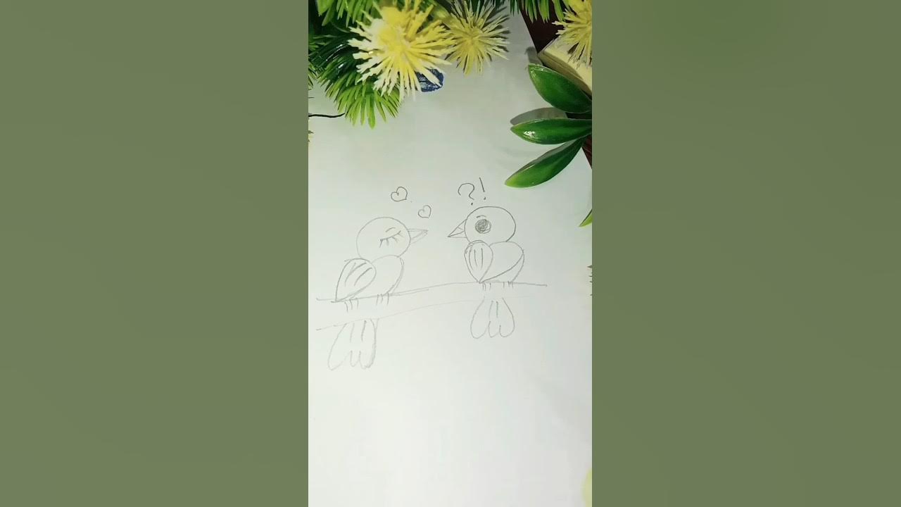 easy birds drawing with number 22 | Simple bird drawing for kids | easy ...