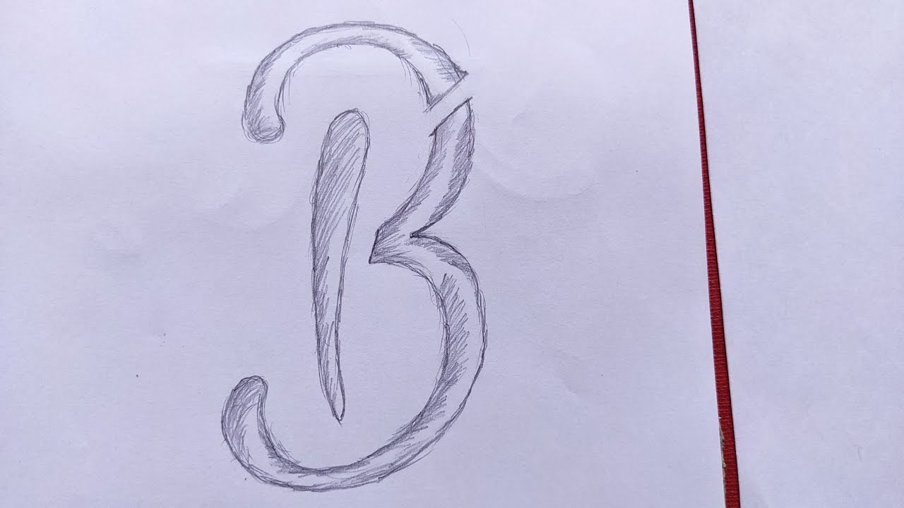 How To Draw B letter | B letter | Draw B - YouTube