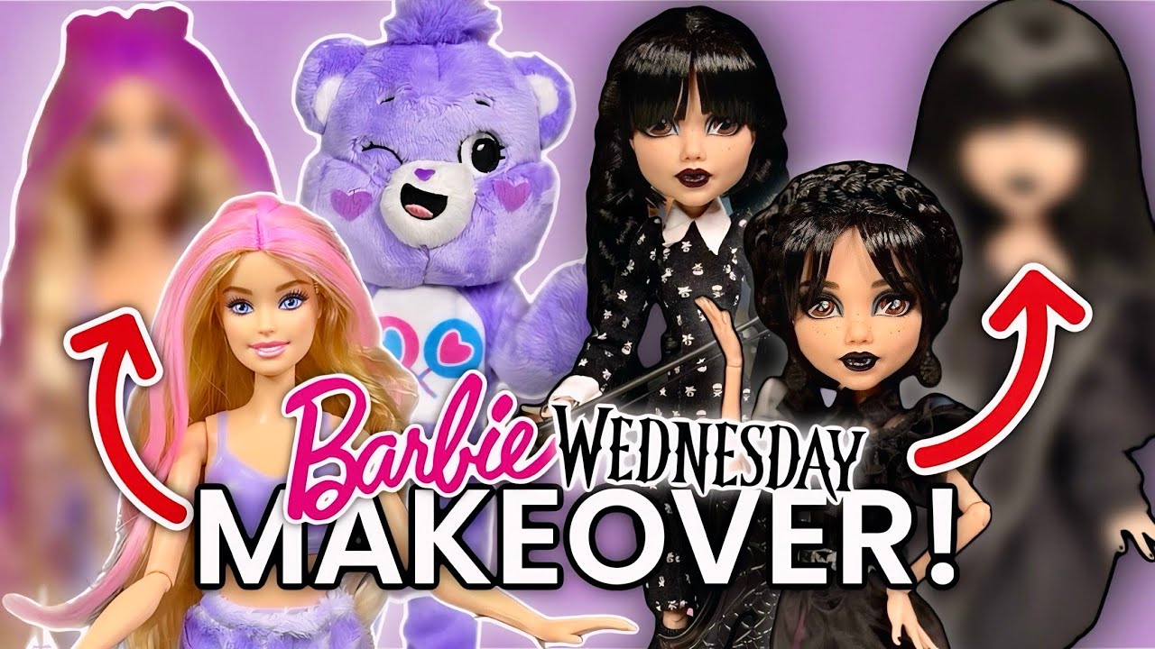 Wednesday MAKEOVER, Barbie CARE BEAR Cutie Reveal, Paint it Black ...