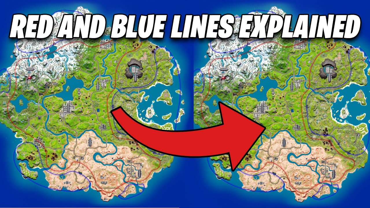 Fortnite Season 2 Red/Blue Map Lines Explained | Fortnite Season 2 ...