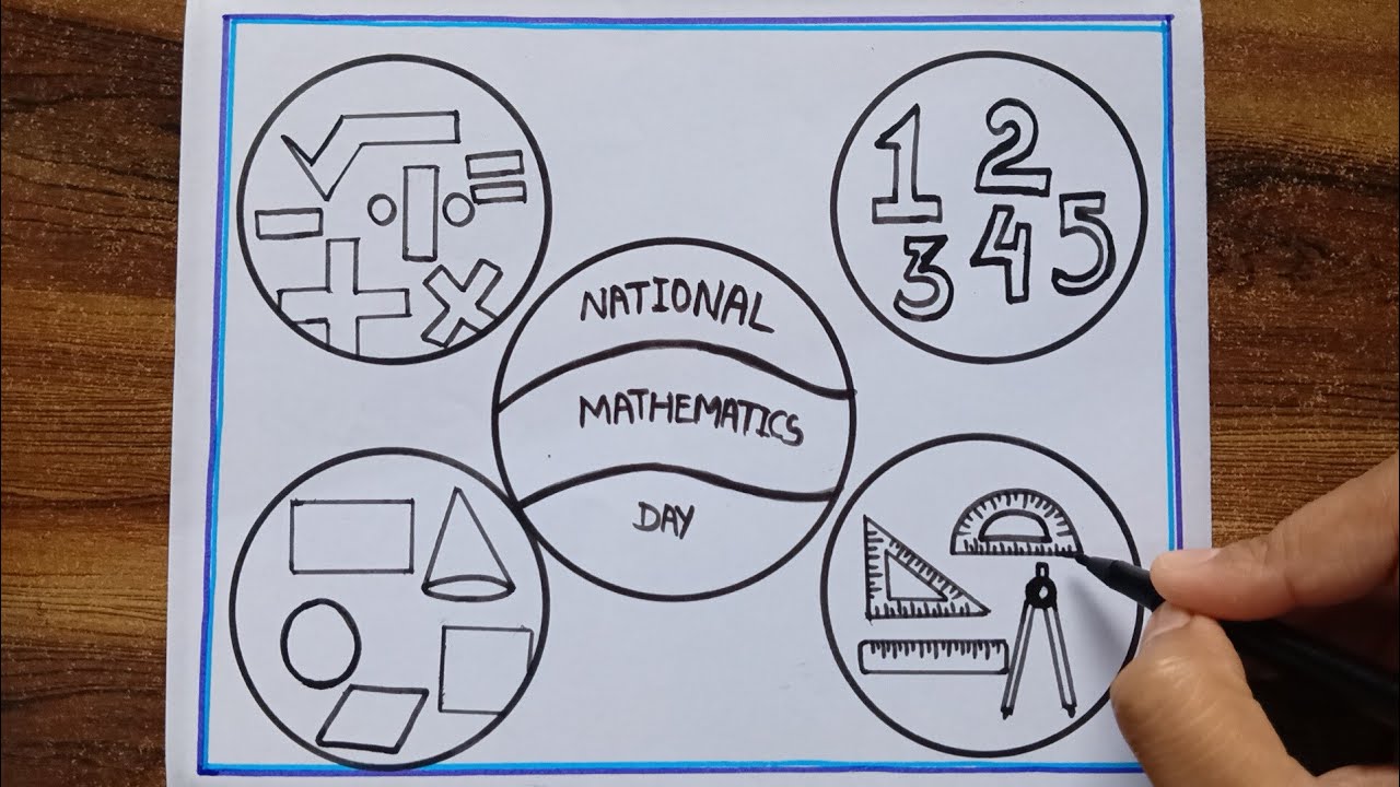 National Mathematics Day Poster Drawing। Mathematics Day Drawing ...