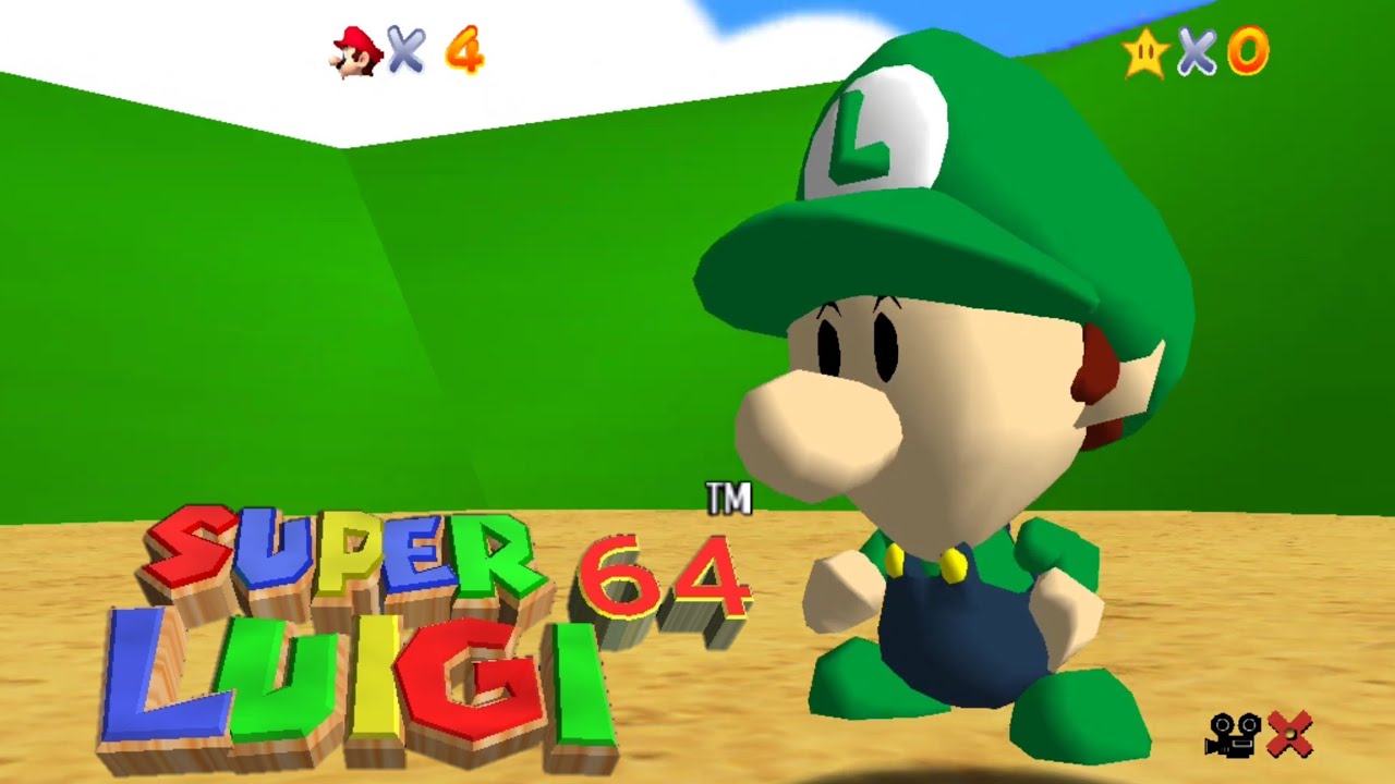 Super Baby Luigi 64 Skin HD Textures MollyMutt's WideScreen (Gameplay ...
