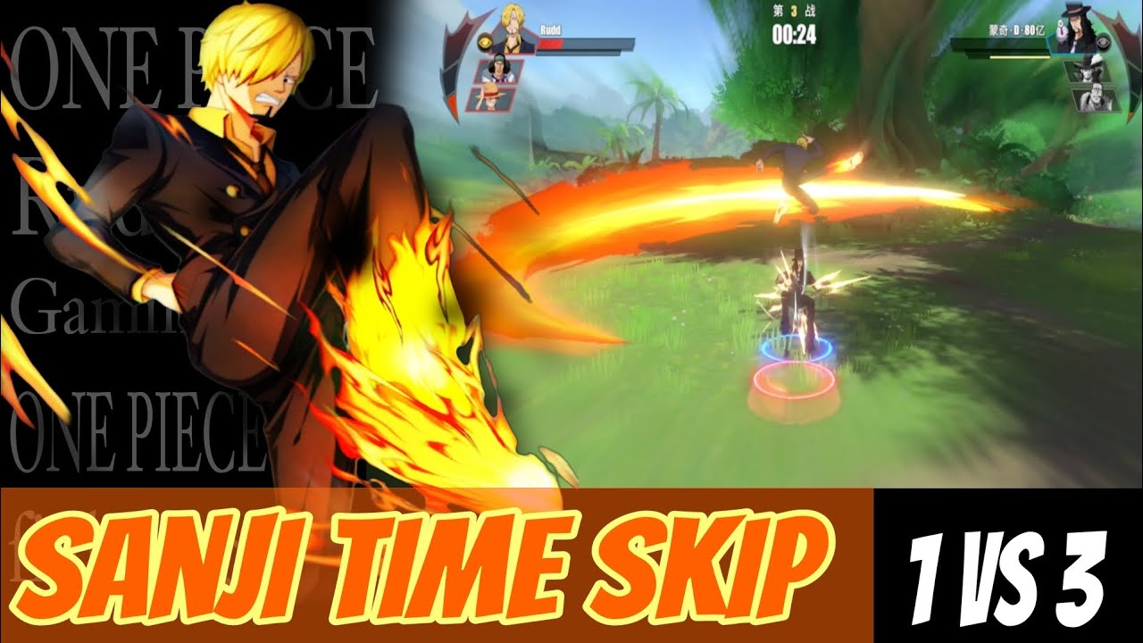 Gameplay Sanji Time Skip 1 vs 3 in PVP Mode • One Piece Fighting Path 🔥 ...